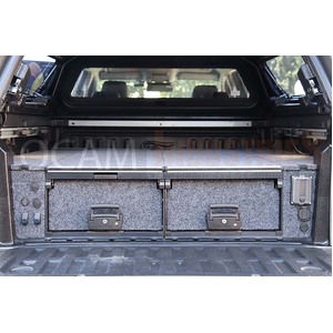 OCAM Rear Drawers For Ford Ranger NextGen, Dual Cab, 07/20222-Current