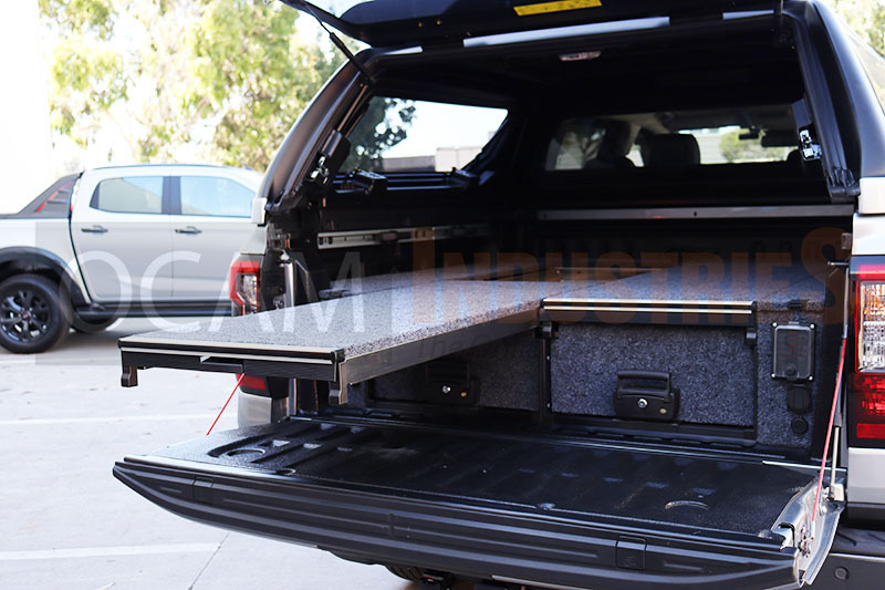 OCAM Rear Drawers For Ford Ranger NextGen, Dual Cab, 07/20222-Current