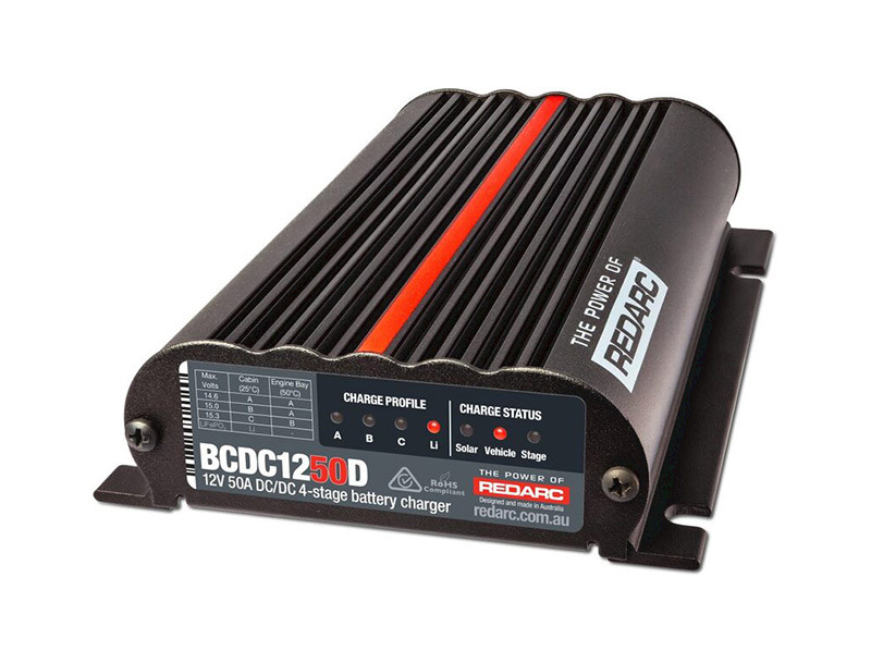 REDARC DC-DC Battery Charger 12V 40A 3 Stage Auto BCDC1250D Dual Input ...