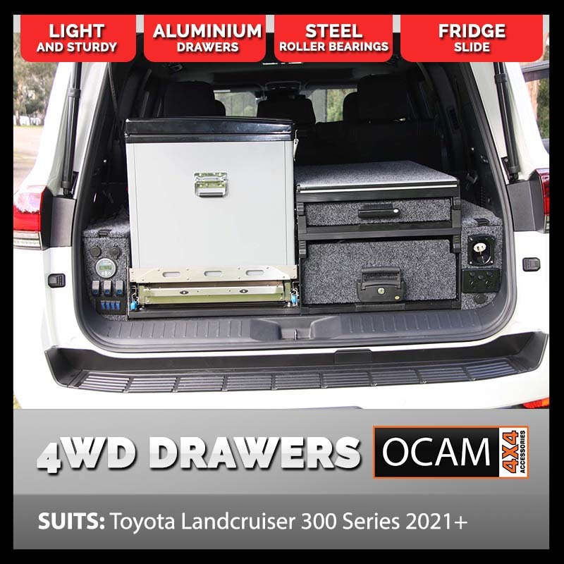OCAM Rear Drawers Touring Pack For Toyota Landcruiser 300 Series 2021 ...