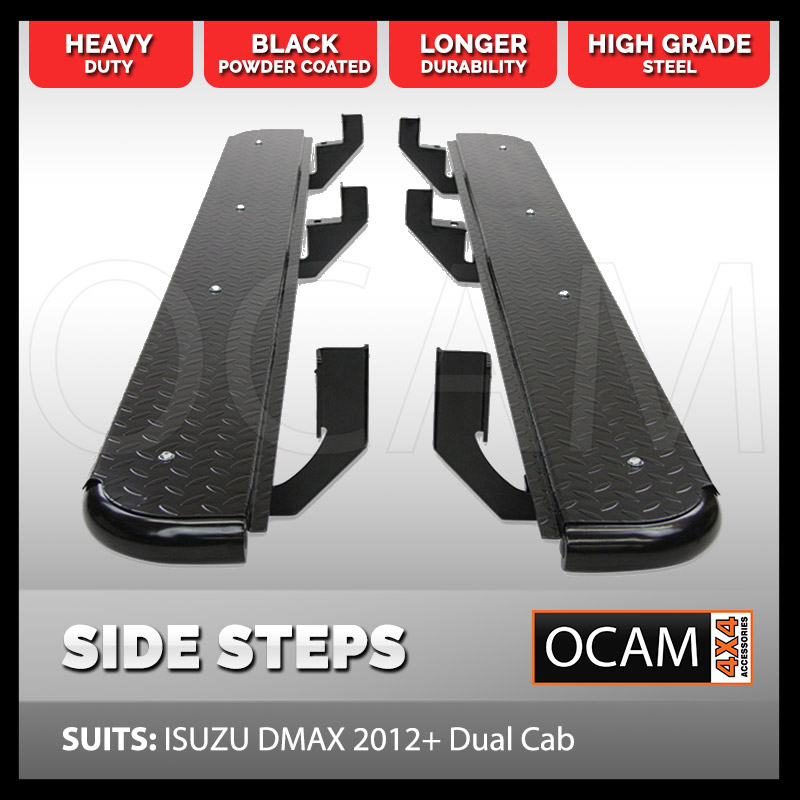 Rock Sliders For ISUZU DMAX 2012 Onwards Side Steps 4WD 4X4