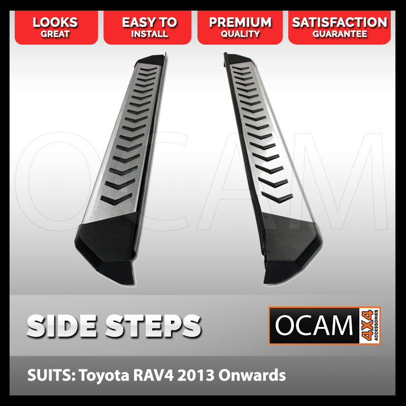 OCAM Side Steps For Toyota RAV4 2013- Feb 2018 Aluminium 4X4 4WD