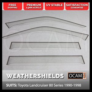 Premium Weathershields For Toyota LandCruiser 80 Series 1990-98 Window ...